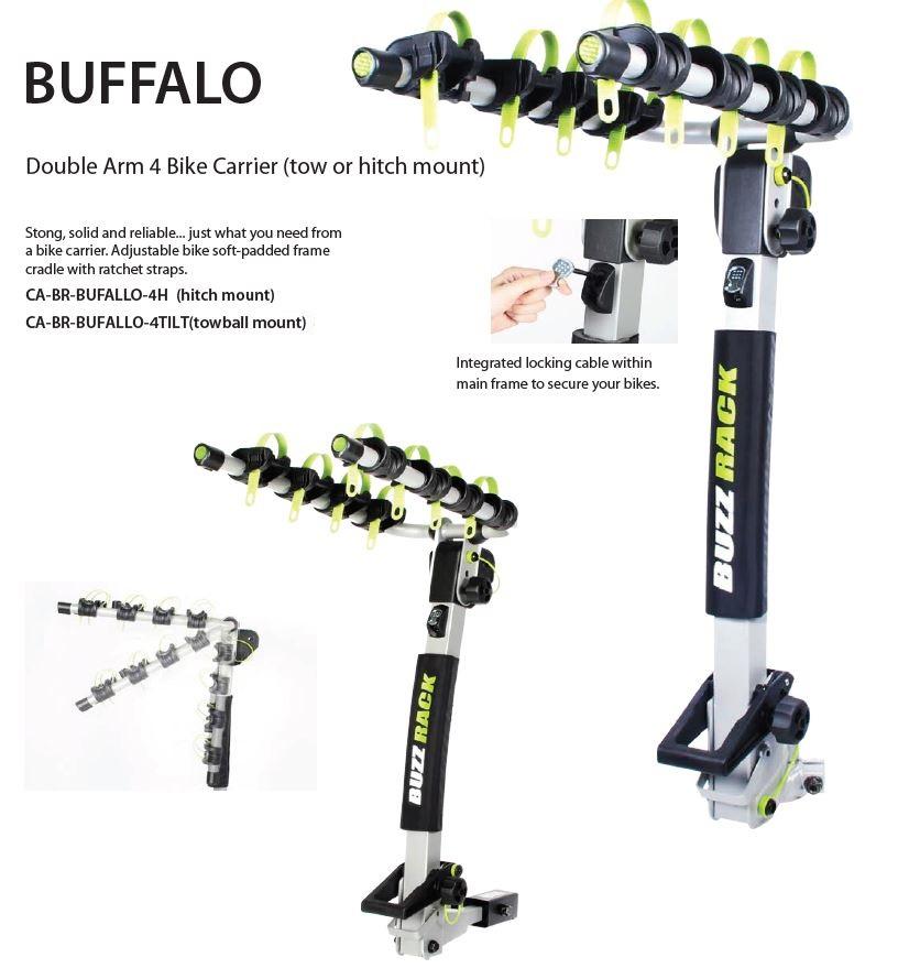 Buzzrack Buffalo 4 Bike Towball Rack – Inner City Cycles